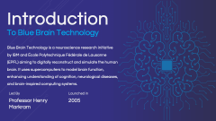 Blue Brain Technology PowerPoint and Google Slides Template - PPT Slides