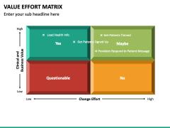 Value Effort Matrix for PowerPoint and Google Slides - PPT Slides