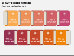 10 Part Folded Timeline PowerPoint Template and Google Slides Theme