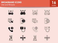 Broadband Icons for PowerPoint and Google Slides
