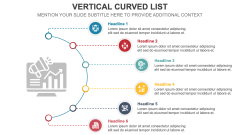 Vertical Curved List PowerPoint and Google Slides Template - PPT Slides