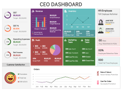 CEO Dashboard for PowerPoint and Google Slides - PPT Slides