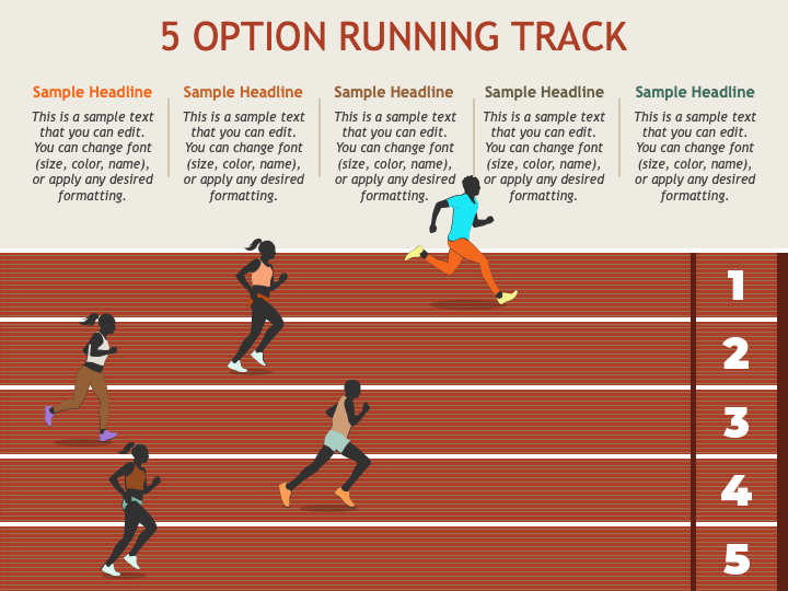 5 Option Running Track for PowerPoint and Google Slides - PPT Slides