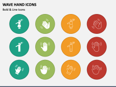Wave Hand Icons for PowerPoint and Google Slides - PPT Slides