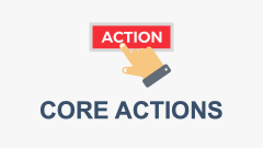 Core Actions PowerPoint and Google Slides Template - PPT Slides