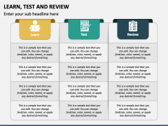 Learn, Test and Review PowerPoint and Google Slides Template - PPT Slides