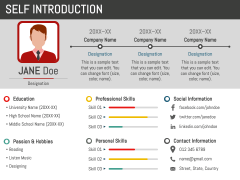 Animated Self Introduction PowerPoint and Google Slides Template - PPT Slides