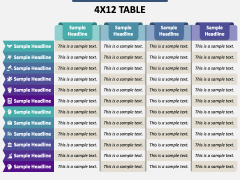 4x12 Table for PowerPoint and Google Slides - PPT Slides