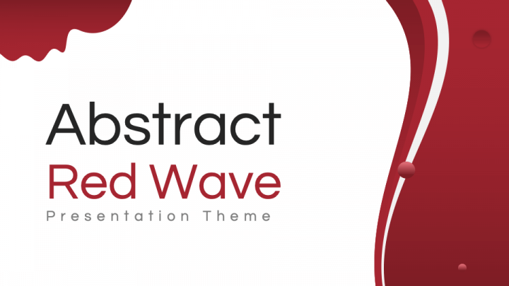 Free - Abstract Red Wave Theme for PowerPoint and Google Slides - PPT ...