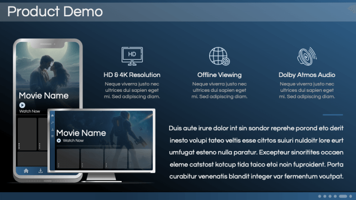 OTT Platform Pitch Deck for PowerPoint and Google Slides - PPT Slides
