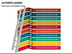 10-Points-Ladder PowerPoint Template - PPT Slides