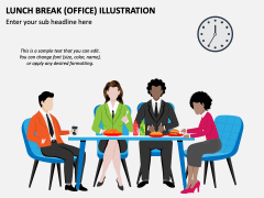 Lunch Break (Office) Illustration for PowerPoint and Google Slides ...