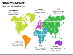 Puzzle World Map for PowerPoint and Google Slides - PPT Slides