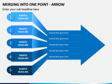 Three Arrow into One PowerPoint Template - PPT Slides | SketchBubble