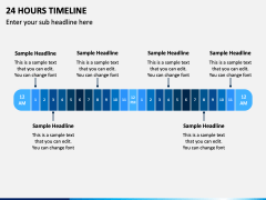 24 Hours Timeline PowerPoint Template - PPT Slides