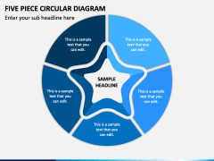 Five Piece Circular Diagram PowerPoint Template - PPT Slides