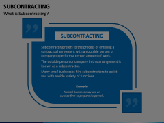 Subcontracting PowerPoint and Google Slides Template - PPT Slides