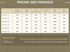 Product Catalog PowerPoint and Google Slides Template - PPT Slides