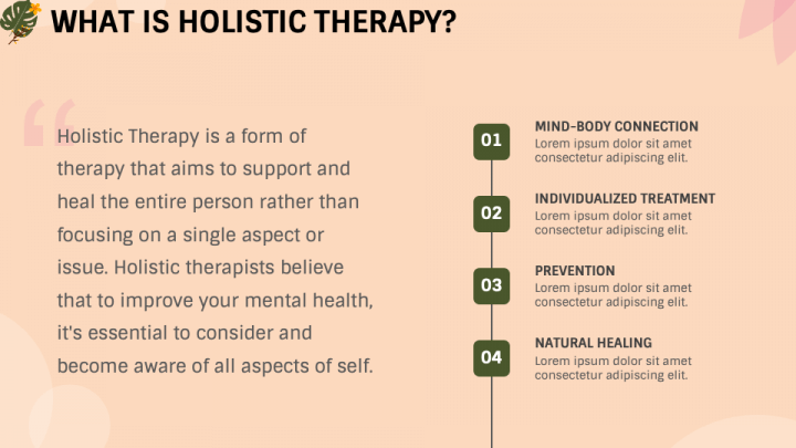 Holistic Therapy PowerPoint and Google Slides Template - PPT Slides