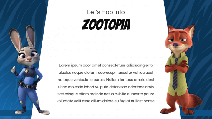 Free - Zootopia Theme for PowerPoint and Google Slides - PPT Slides