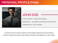 Free - College Faculty Profile PowerPoint and Google Slides Template ...