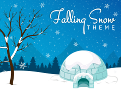 Free - Falling Snow Presentation Theme for PowerPoint and Google Slides