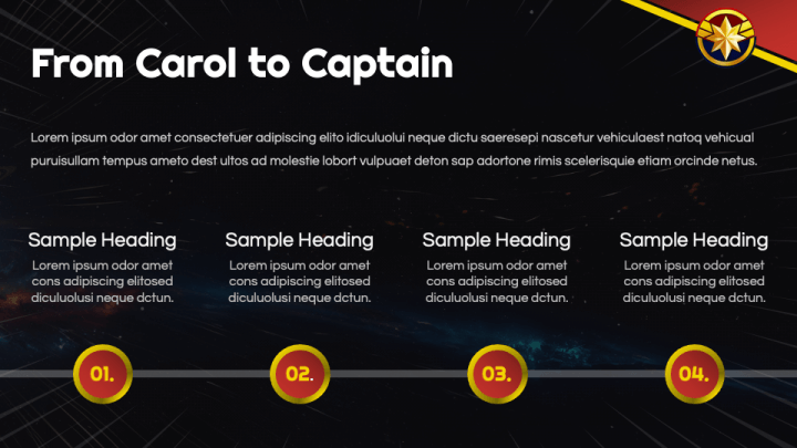 Free - Captain Marvel Theme for PowerPoint and Google Slides - PPT Slides