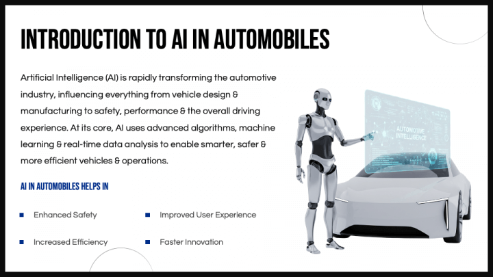 AI in Automobile Company PowerPoint and Google Slides Template
