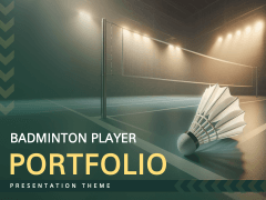 Free - Badminton Player Portfolio PowerPoint and Google Slides Template ...