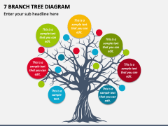 7 Branch Tree Diagram PowerPoint Template and Google Slides Theme