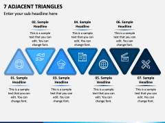 7 Adjacent Triangles PowerPoint Template - PPT Slides