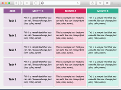 3 Month Task Plan PowerPoint and Google Slides Template - PPT Slides