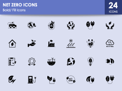 Net Zero Icons for PowerPoint and Google Slides