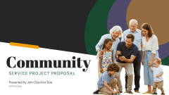 Community Service Project Proposal PowerPoint and Google Slides Template - PPT Slides