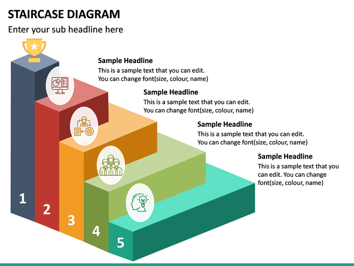 Staircase Diagram PowerPoint Template | SketchBubble