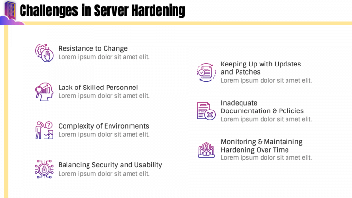 Server Hardening PowerPoint and Google Slides Template - PPT Slides