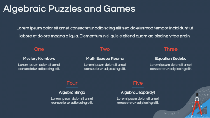 Free - Algebra Theme for PowerPoint and Google Slides - PPT Slides