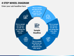 4 Step Wheel Diagram PowerPoint Presentation Slides - PPT Template