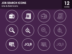Job Search Icons for PowerPoint and Google Slides - PPT Slides