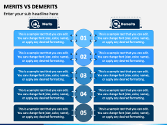 Merits Vs Demerits PowerPoint and Google Slides Template - PPT Slides