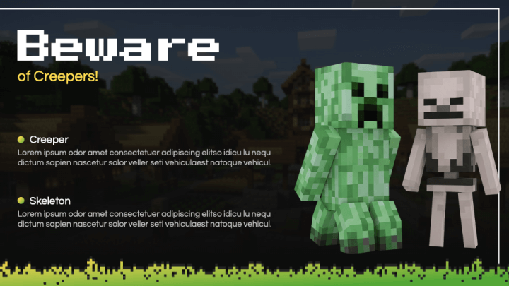 Free - Minecraft Presentation Theme for PowerPoint and Google Slides ...