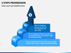 3 Steps Progression PowerPoint Template and Google Slides Theme