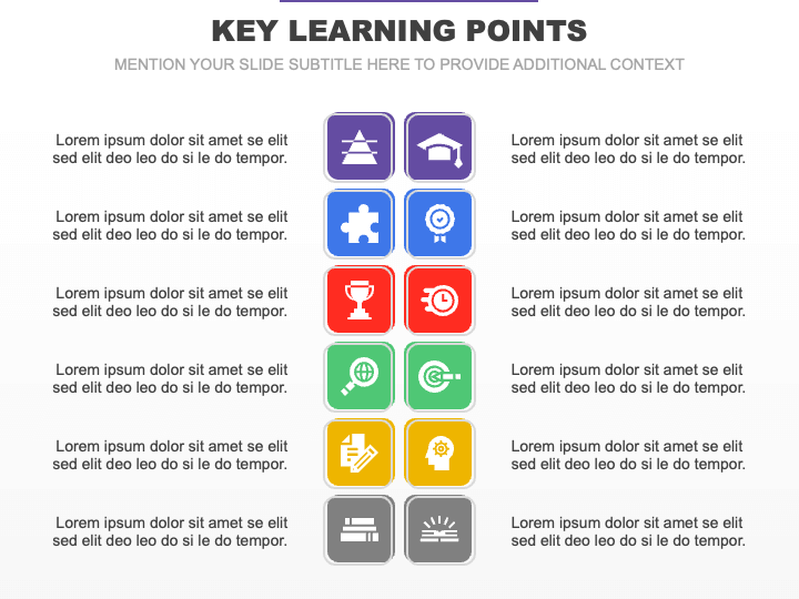 Key Learning Points PowerPoint and Google Slides Template - PPT Slides