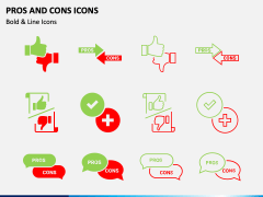 Pros and Cons Icons for PowerPoint and Google Slides - PPT Slides