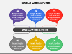 Bubbles with Six Points for PowerPoint and Google Slides - PPT Slides