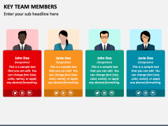Key Team Members PowerPoint and Google Slides Template - PPT Slides