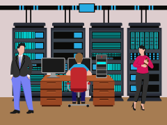 Server Farm Graphics for PowerPoint and Google Slides - PPT Slides