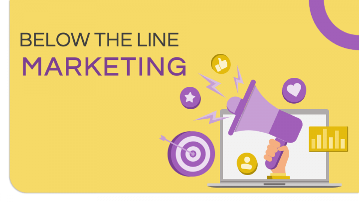 Below The Line Marketing PowerPoint and Google Slides Template - PPT Slides