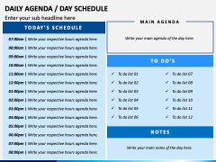 Daily Agenda PowerPoint and Google Slides Template - PPT Slides