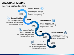 Diagonal Timeline PowerPoint and Google Slides Template - PPT Slides